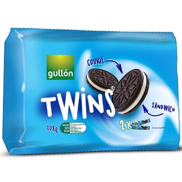 Gullon Twins Sandwich Biscuits 2 Pack 308g X12 Freemans Confectionery